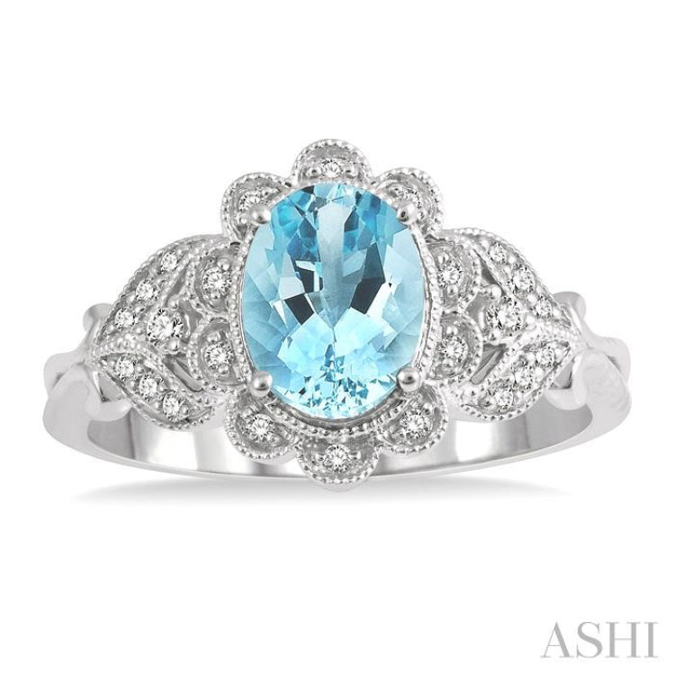 Oval Shape Gemstone & Diamond Ring - 41108SDADTSAQWG – Sierra-West